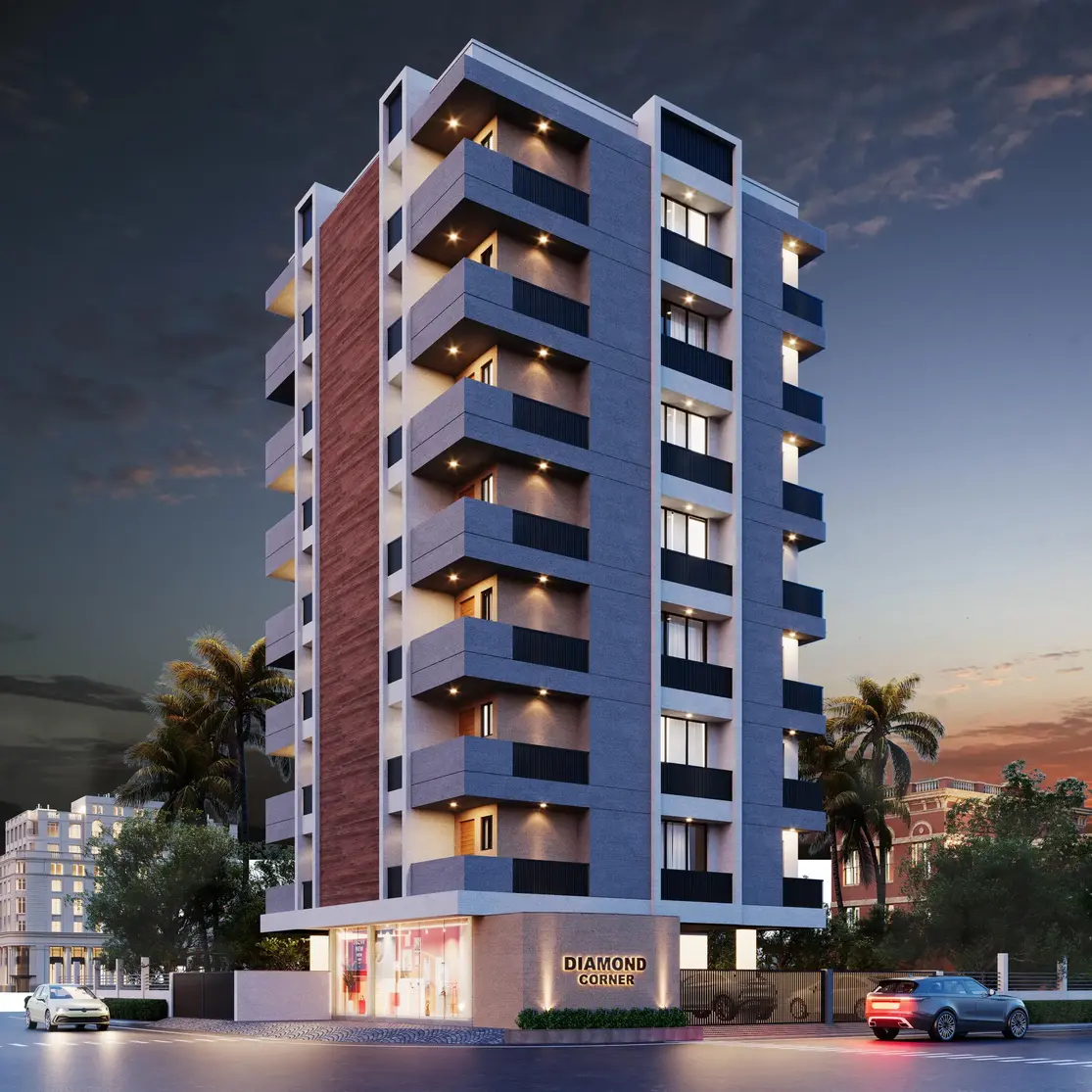 Diamond Corner | 2 BHK LUXURIOUS APARTMENT by Diamond Group in Rajkot